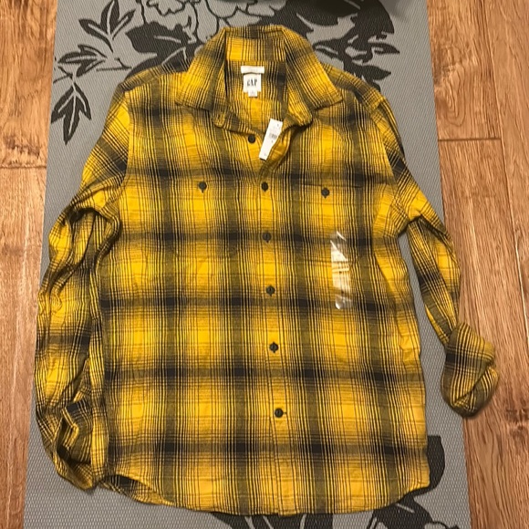GAP | Shirts | Yellow Flannel | Poshmark